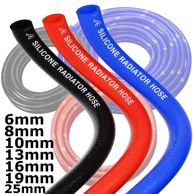 SILICONE RADIATOR HOSE Coolant Heater Hose 1m - 50m 6mm 8mm 10mm 13mm ...