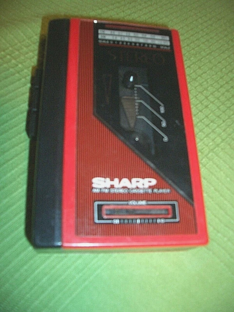 WALKMAN SHARP JC-126H rouge FM AM stereo cassette player Radio tape ...