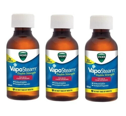 3 X VICKS Vapo Steam Double Strength Inhalant 100mL VapoSteam £24.28 - PicClick UK