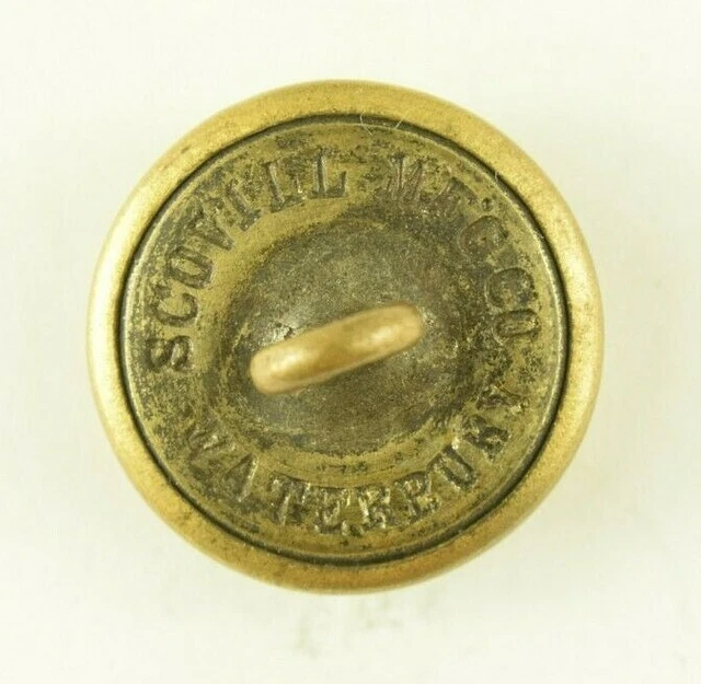 1870S-1890S CROSSED CANNONS Crown Artillery Uniform Button Scovill ...