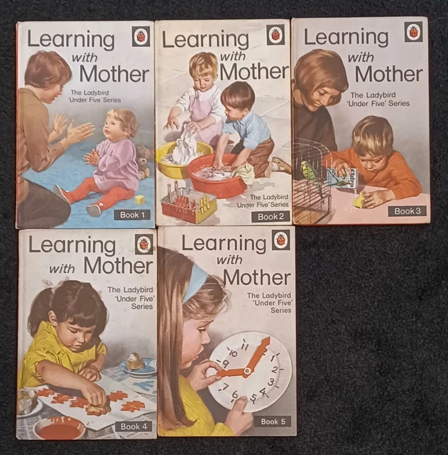 VINTAGE COMPLETE SET 5 Ladybird Learn with Mother 'Under Five' Series ...