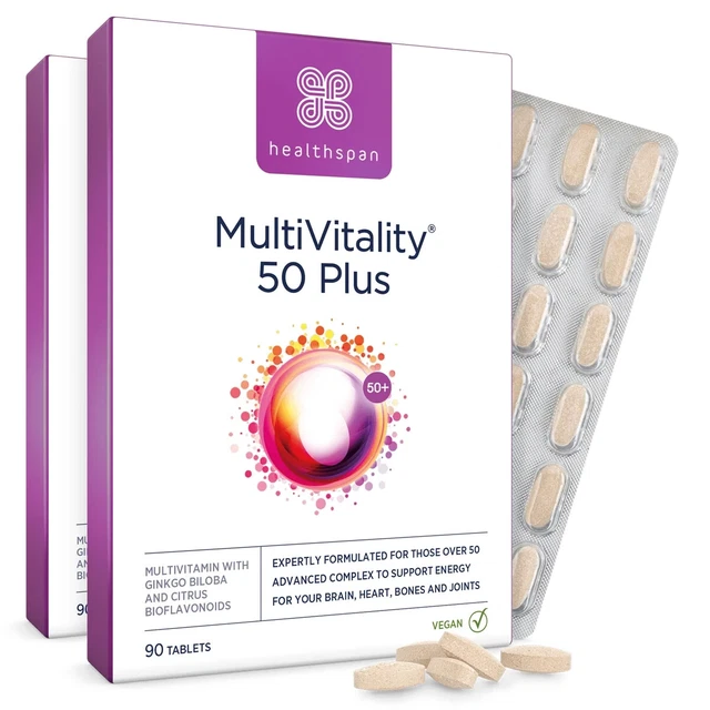 180 HEALTHSPAN MULTIVITALITY 50 plus Tablets / Advanced multivitamin ...