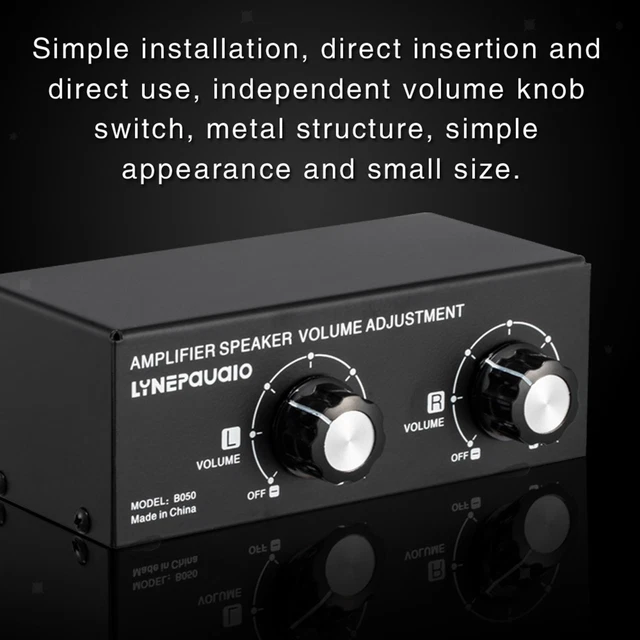 SPEAKER VOLUME SELECTOR Switch Box Right Channels Speakers for Audio ...
