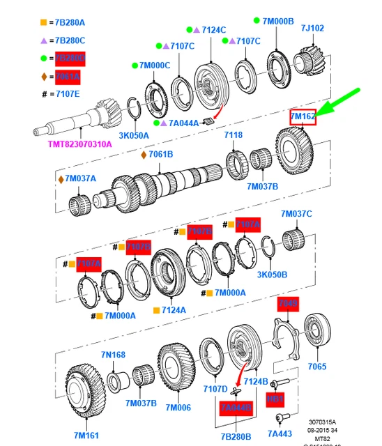 FORD RANGER T6 MK1 2nd Speed Cone And Gear Assy 2214574 NEW GENUINE £ ...