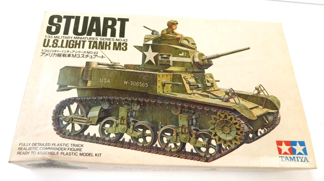 TAMIYA STUART 1:35 Scale Us Light Tank M3, Instructions, In Box, Sealed ...