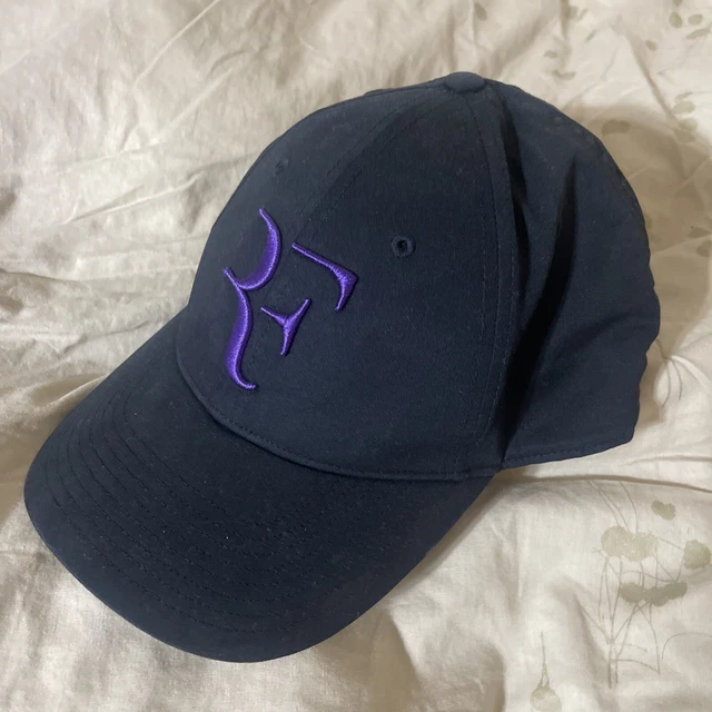ROGER FEDERER RF Logo Official Uniqlo Tennis Cap Black Purple 2022 £35. ...