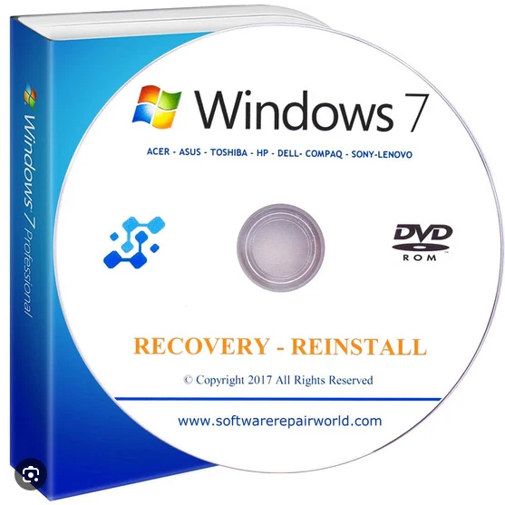 WINDOWS 7 SP1 Home Professional Ultimate ISO Disc DVD OS Installation ...