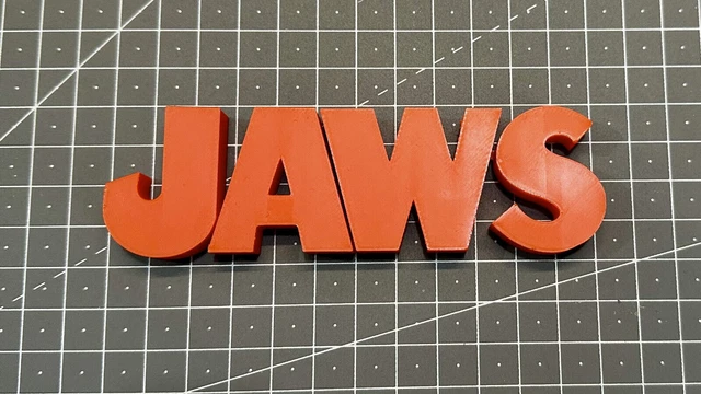 JAWS LOGO - Movie Retro 3D Printed Sign Stand £6.59 - PicClick UK