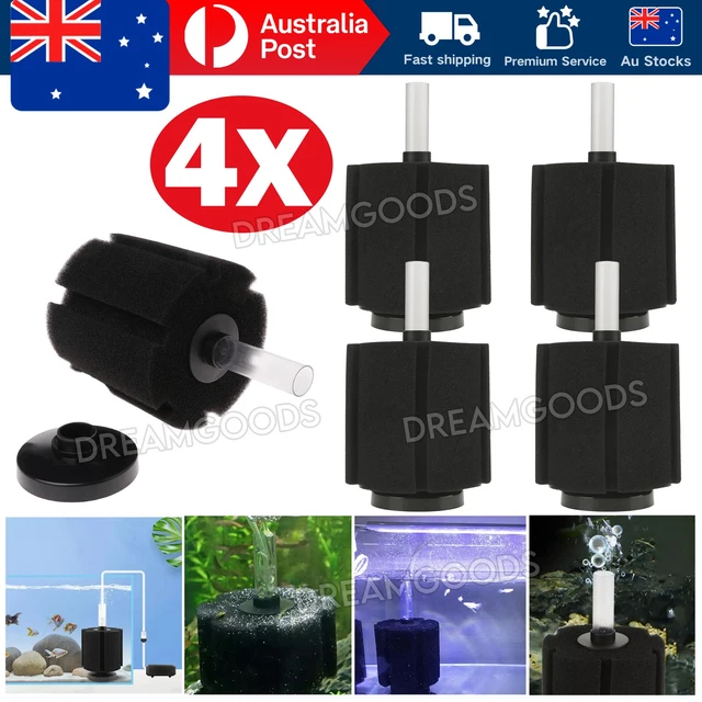 4X AQUARIUM FISH Tank Filter Biochemical Sponge Foam Oxygen Air Pump ...