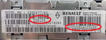 RENAULT RADIO CODE Unlock ~ MASTER CLIO TWINGO MEGANE SCENIC MODUS ...