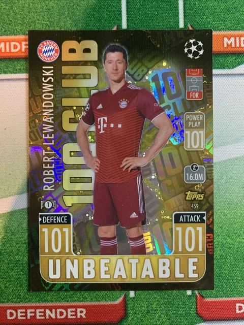 MATCH ATTAX 2021/2022 Robert Lewandowski 100 Club Unbeatable 101 Card ...