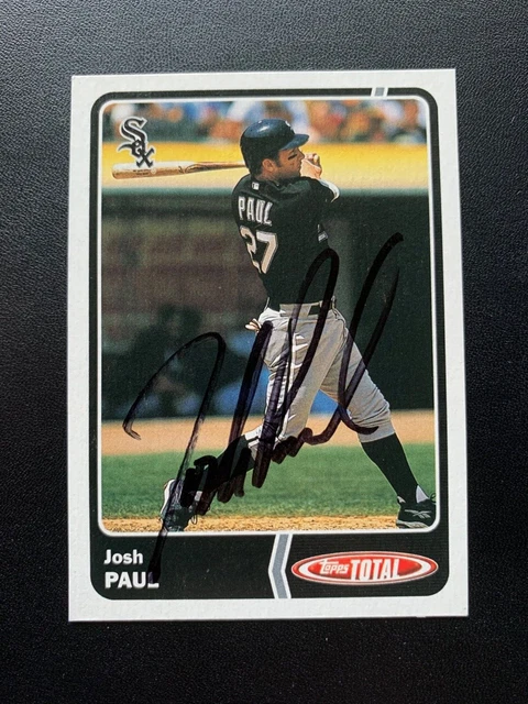 CARTE JOSH PAUL signée 2003 Topps Total #647 Chicago White Sox autographe COA EUR 5,75 - PicClick FR