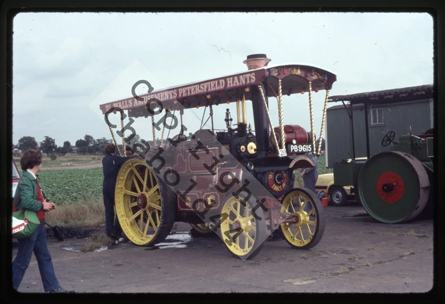BURRELL SHOWMANS TRACTION engine PB9615 original 35mm colour slide £2. ...