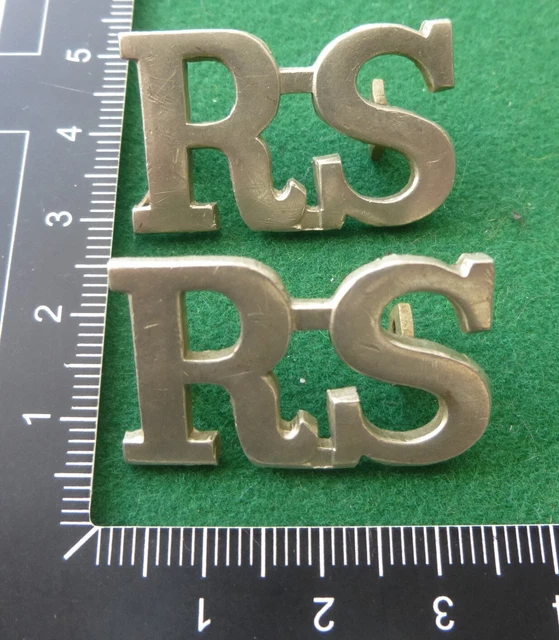 BRITISH ARMY SHOULDER Titles Pair - RS - Royal Scots large titles in ...