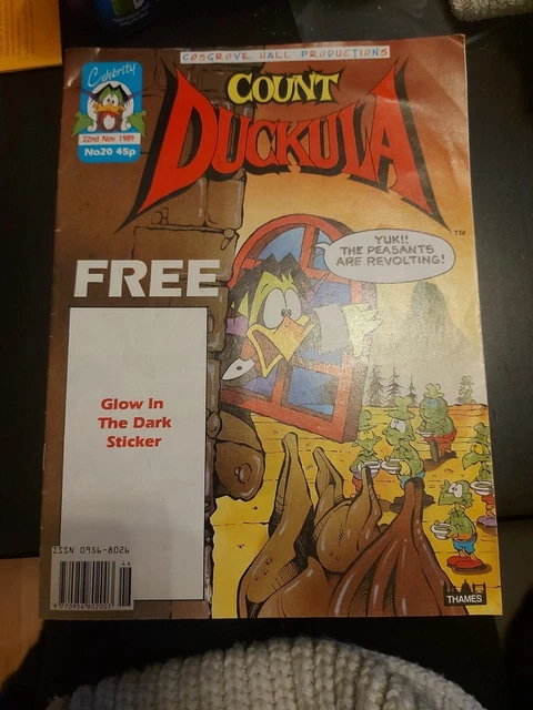VINTAGE COUNT DUCKULA Comic Book No.20 Nov 1989 Cosgrove Hall £5.43 ...