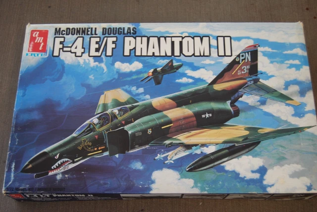 1/72 AMT MCDONNELL Douglas F-4E/F Phantom II USAF Vietnam War Era Jet ...