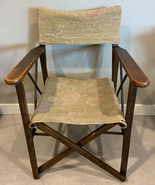 VINTAGE DIRECTORS CHAIR Folding Wood and Fabric $75.00 - PicClick CA