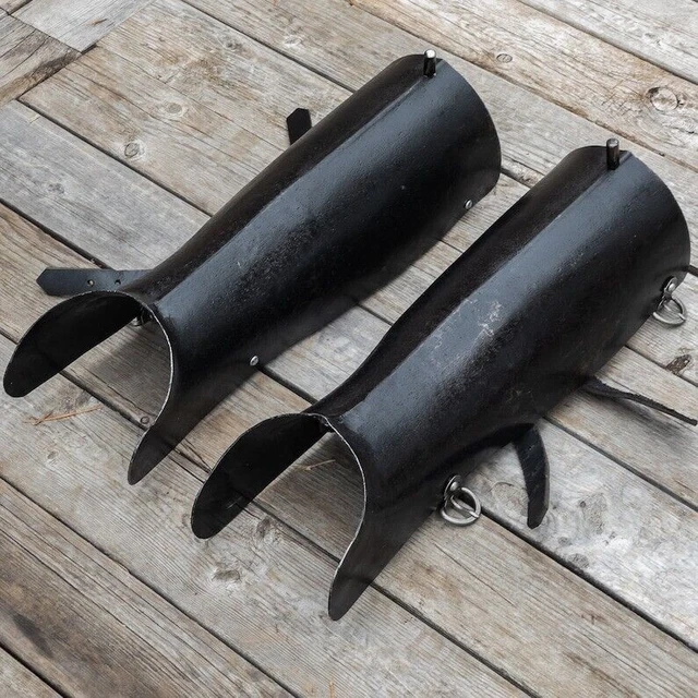 BLACKENED STEEL ANCIENT Greek Hoplite Leg Greaves,Greek Greaves,1.2mm ...