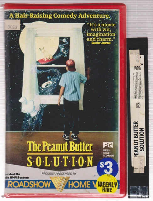 RARE VHS VIDEO Tape PEANUT BUTTER SOLUTION Ex-Rental Big Box Clam shell ...