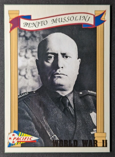 ITALIAN PRIME MINISTER Leader 1992 World War II WW2 Pacific Card #21 ...