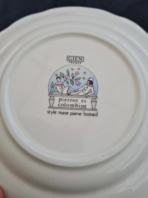 ASSIETTE A DESSERT Gien Pierrot Et Colombine Par Boitard 2 EUR 12,99 ...