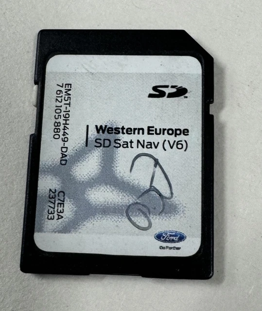 FORD MAPS SD Card Sat Nav V6 Western Europe Tested Genuine EM5T-19H449 ...