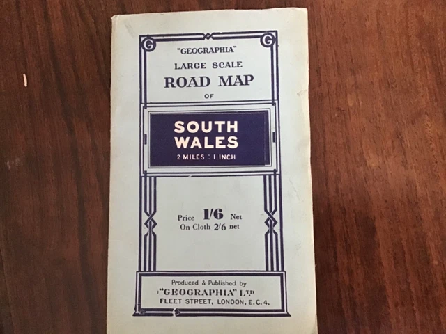 GEOGRAPHIA LARGE SCALE Road Map of South Wales - £4.99 - PicClick UK