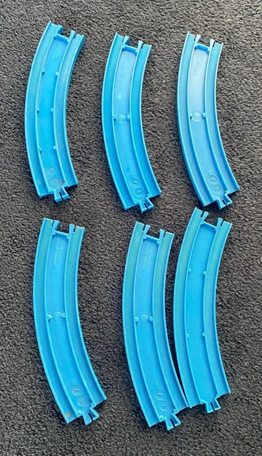THOMAS & FRIENDS Blue Tomy Trackmaster Track Bundle 6 x Long Curved 7 ...