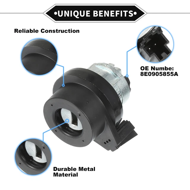 NO.8E0905855A CYLINDRE DE verrouillage d'allumage pour Audi A1 A2 ...
