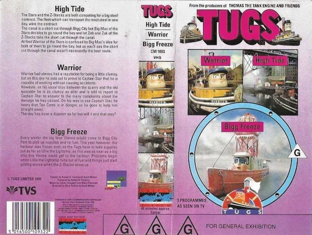 TUGS WARRIOR/HIGH TIDE/BIGG Freeze Pal Vhs Video A Rare Find $150.00 ...