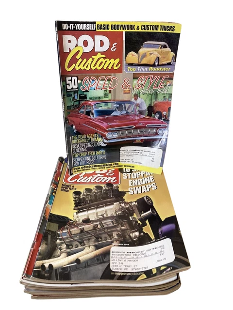ROD & CUSTOM Lot of 9 Magazines 1999,2000, 01,03 & 05 Hot Rods ...