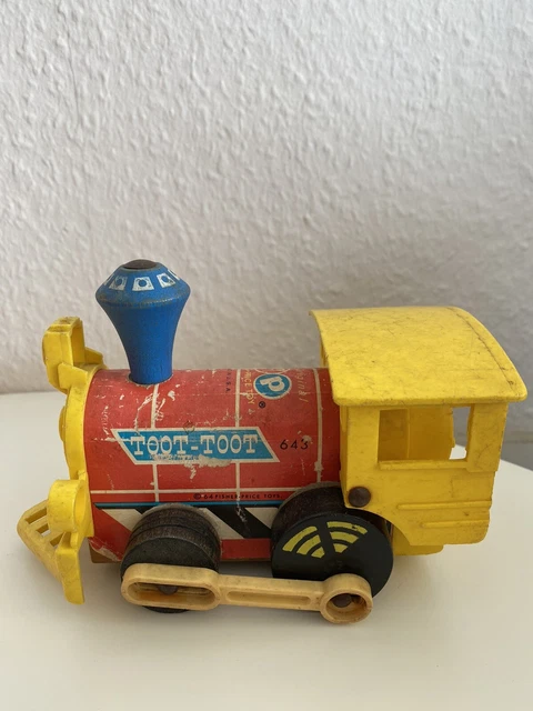 ORIGINAL FISHER PRICE toy Lok Eisenbahn Nr. 643 60er Jahre ...