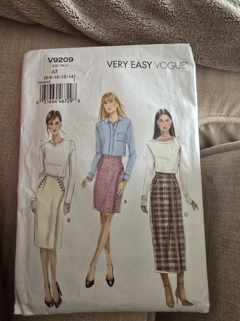 VOGUE SEWING PATTERN V9209 Fitted Wrap Skirt cut 6-14 £6.52 - PicClick UK