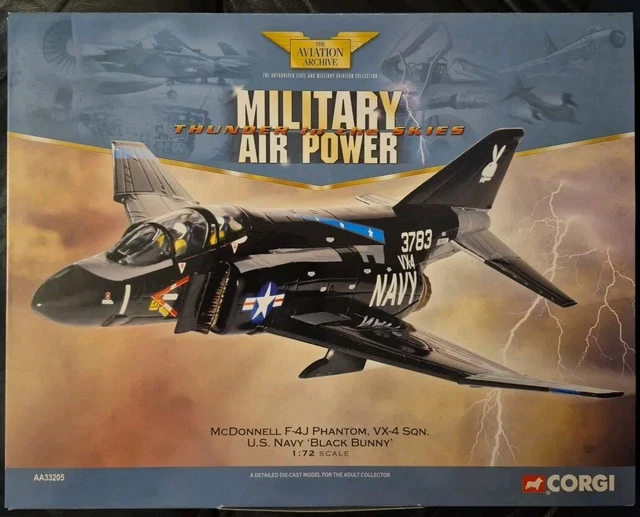 CORGI AVIATION MCDONNELL F-4J Phantom VX-4 Sqn U.S. Navy 'Black Bunny ...