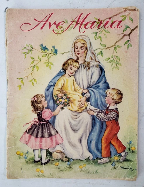 VINTAGE &AVE MARIA& book, part of the "Mundo Infantil" From Al Al Bon ...