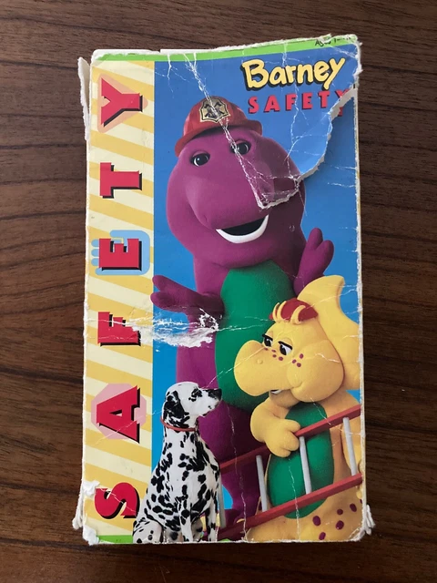 BARNEY SAFETY VHS Video Tape 1995 Lyons Group White Tape Microsoft ...
