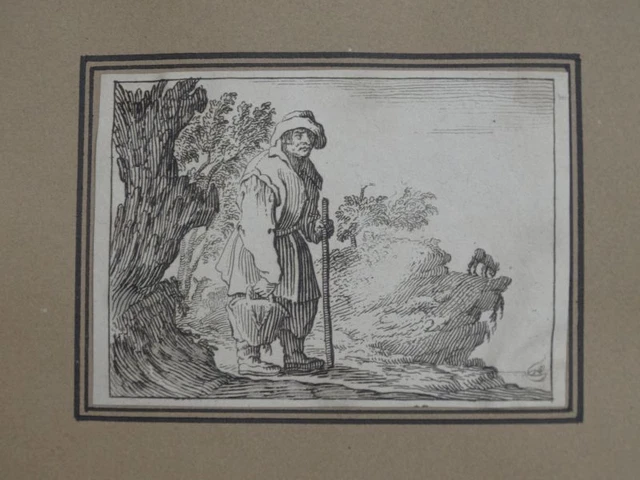 WANDERER BAUER LANDSCHAFT Mode Stab - Radierung etching Kupferstich Callot 1620 EUR 24,50 ...