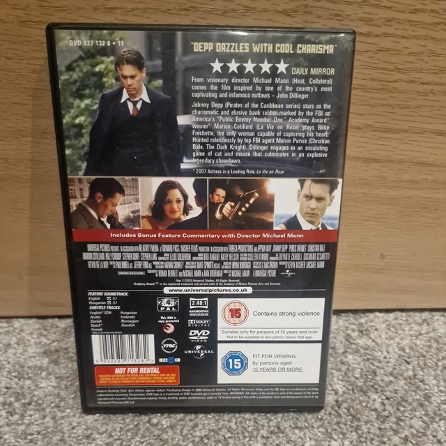 PUBLIC ENEMIES DVD Johnny Depp (2009) ; Like new - Region 2 £4.99 ...