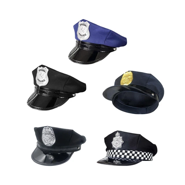 KIDS OFFICER HAT Headdress Police Toy Role Play Children Police Hat for ...