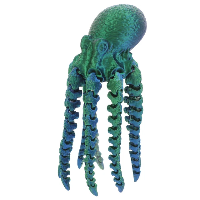 ARTICULATED OCTOPUS TOY with Movable Arms 3D Printed Sea Creature ...