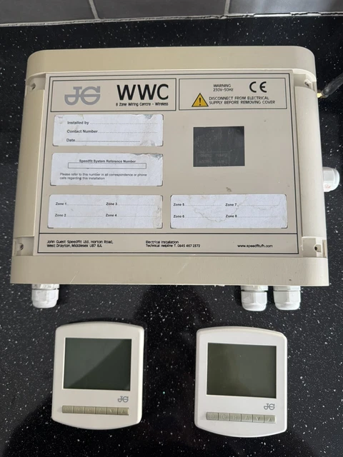 JOHN GUEST 8 Zone Wiring Centre And Two Wireless Room Stats £155.68 ...