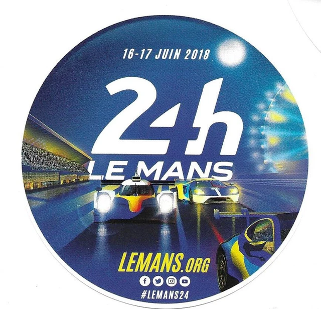Autocollant Sticker 24 Heures Du Mans 2018 Eur 1 90 Picclick Fr