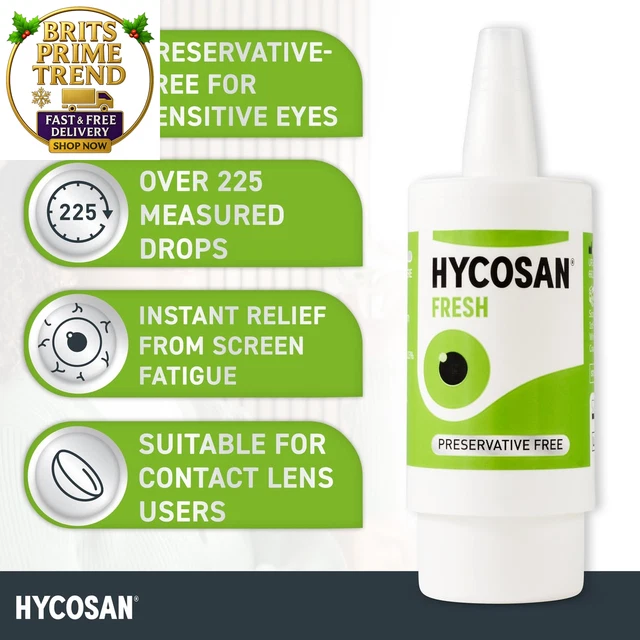 FRESH - EYE Drops with Hyaluronic Acid for Soothing Relief of Mild Dry ...