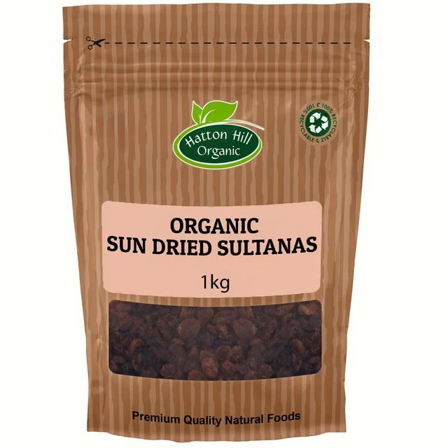 ORGANIC SUN DRIED Sultanas 1kg by Hatton Hill £8.99 - PicClick UK