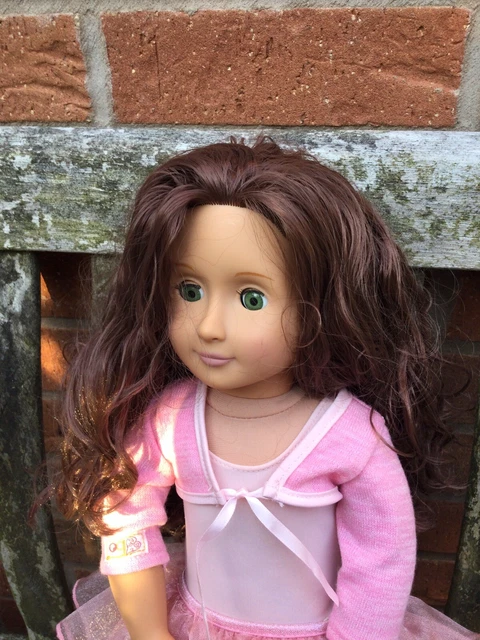 Our Generation 18” Battat Doll Green Eyes Brown Hair Ballet Outfit