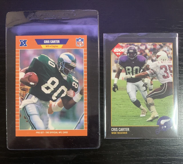 1989 PRO SET Cris Carter Rookie 1992 Collectors Edge numéro de série ...