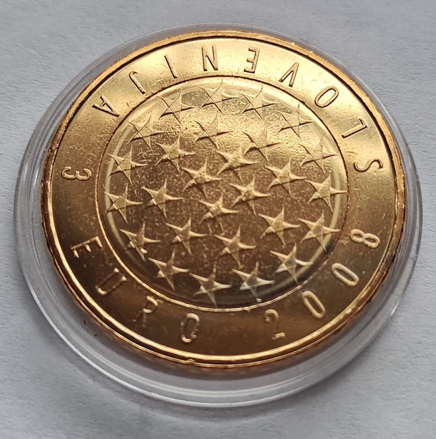 3 EURO 2008 Slowenien EU - Ratspräsidentschaft - Gold - erste 3 Euro ...