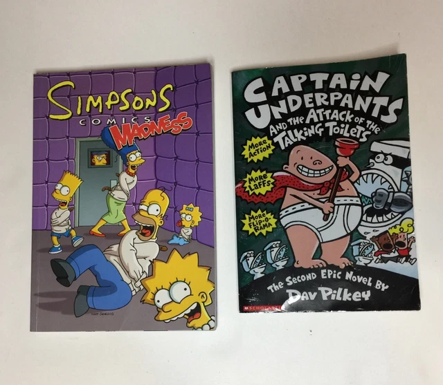 BOOKS SIMPSON’S COMICS Madness and Captain Underpants 1999 $27.00 ...