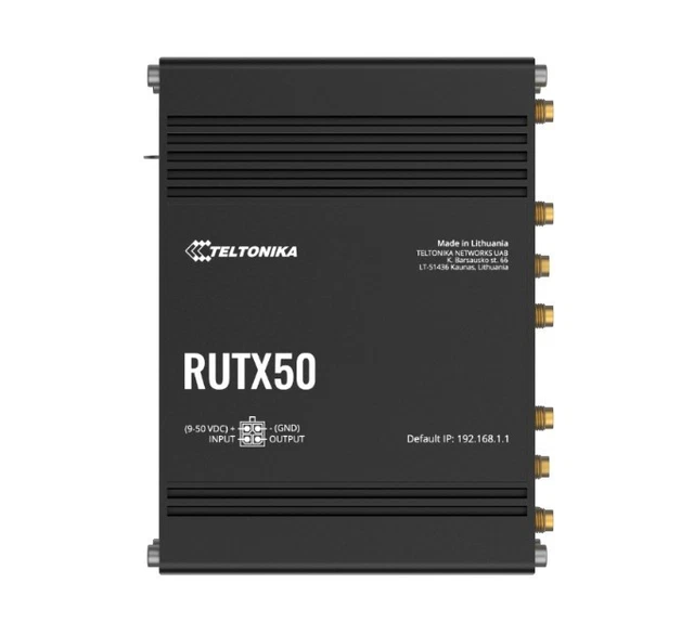 TELTONIKA RUTX50 INDUSTRIAL 5G Router, 5G dual SIM cellular, 5 Gigabit ...