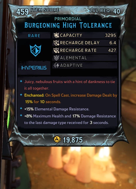 TINA'S WONDERLANDS PRIMORDIAL High Tolerance (Spellcast All DMG) $6.99 ...